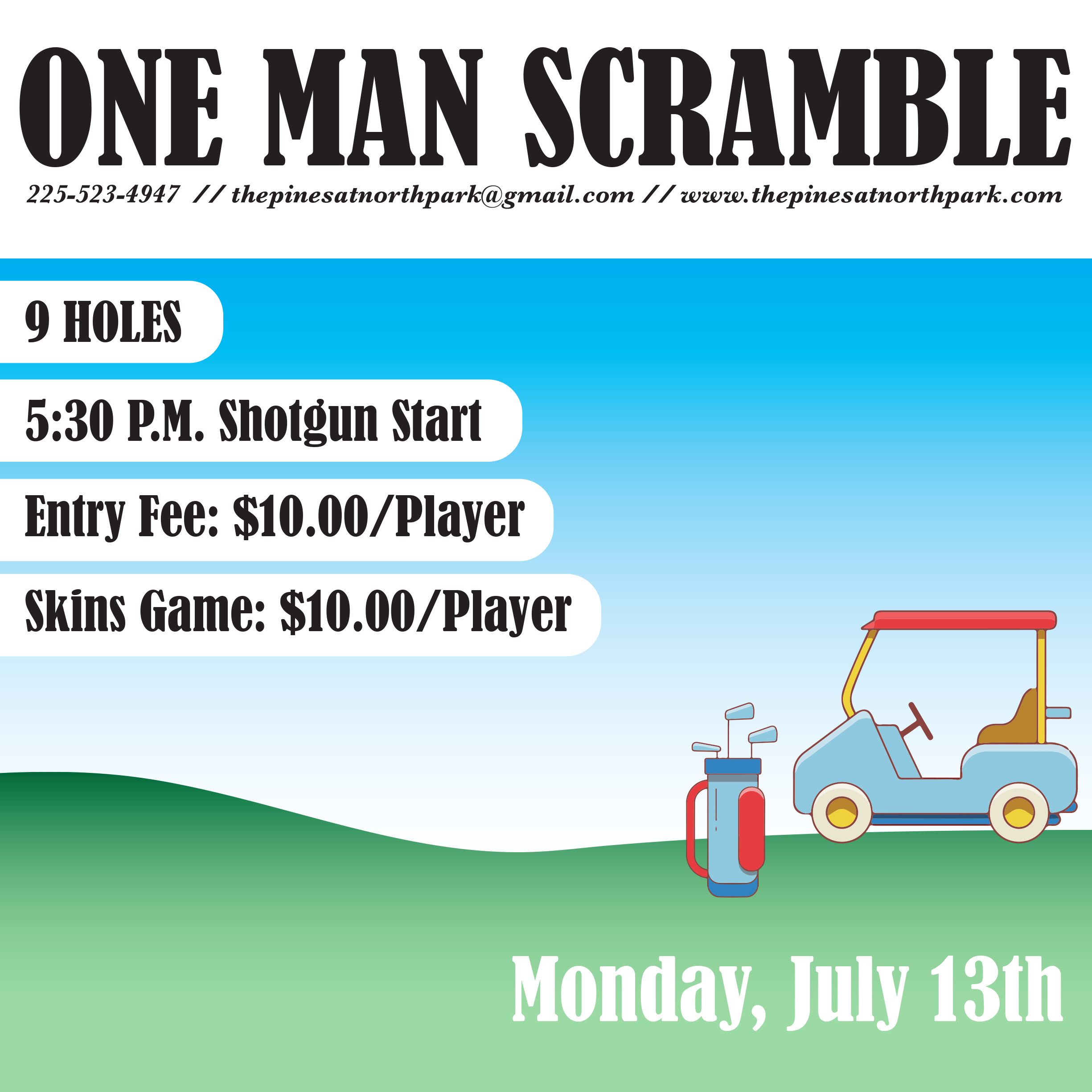 9-Hole One Man Scramble - The Pines at North Park